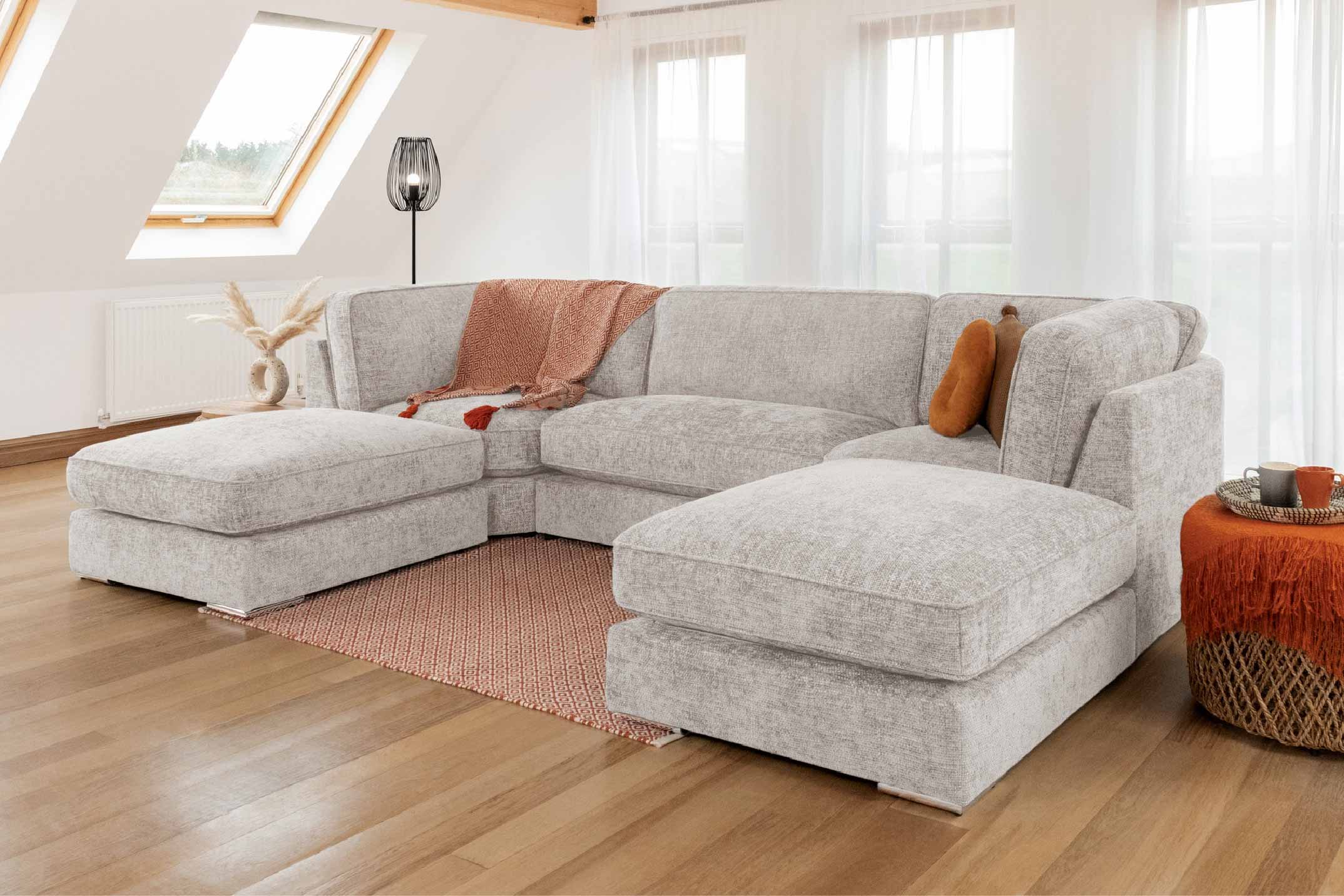 Bishop U Shape Formal Back Sofa - Truffle – Sofa Emporium